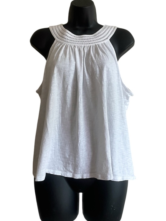 Boden | Tops | Boden Sleeveless Trapeze Top With Lattice Collar Detail ...